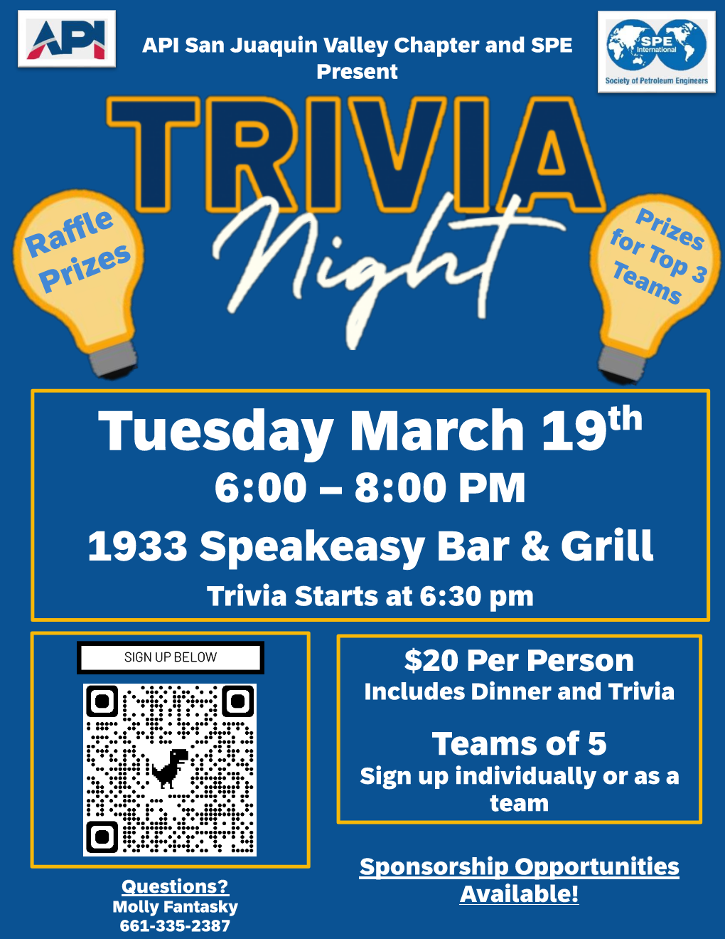 2024 API and SPE Trivia Event Poster - EnergyAPI - San Joaquin Valley Chapter